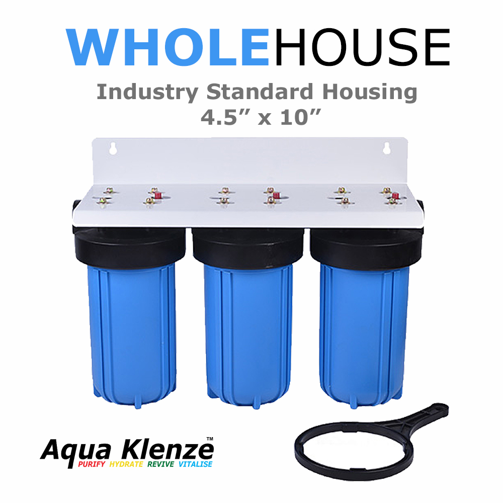 BB10 T Whole House Triple Big Blue Housing System BB10 T Whole House Triple Big Blue Housing System